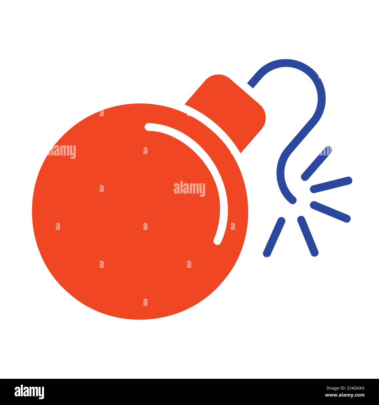 Bomb with lit fuse vector icon. Security sign. Graph symbol for your ...