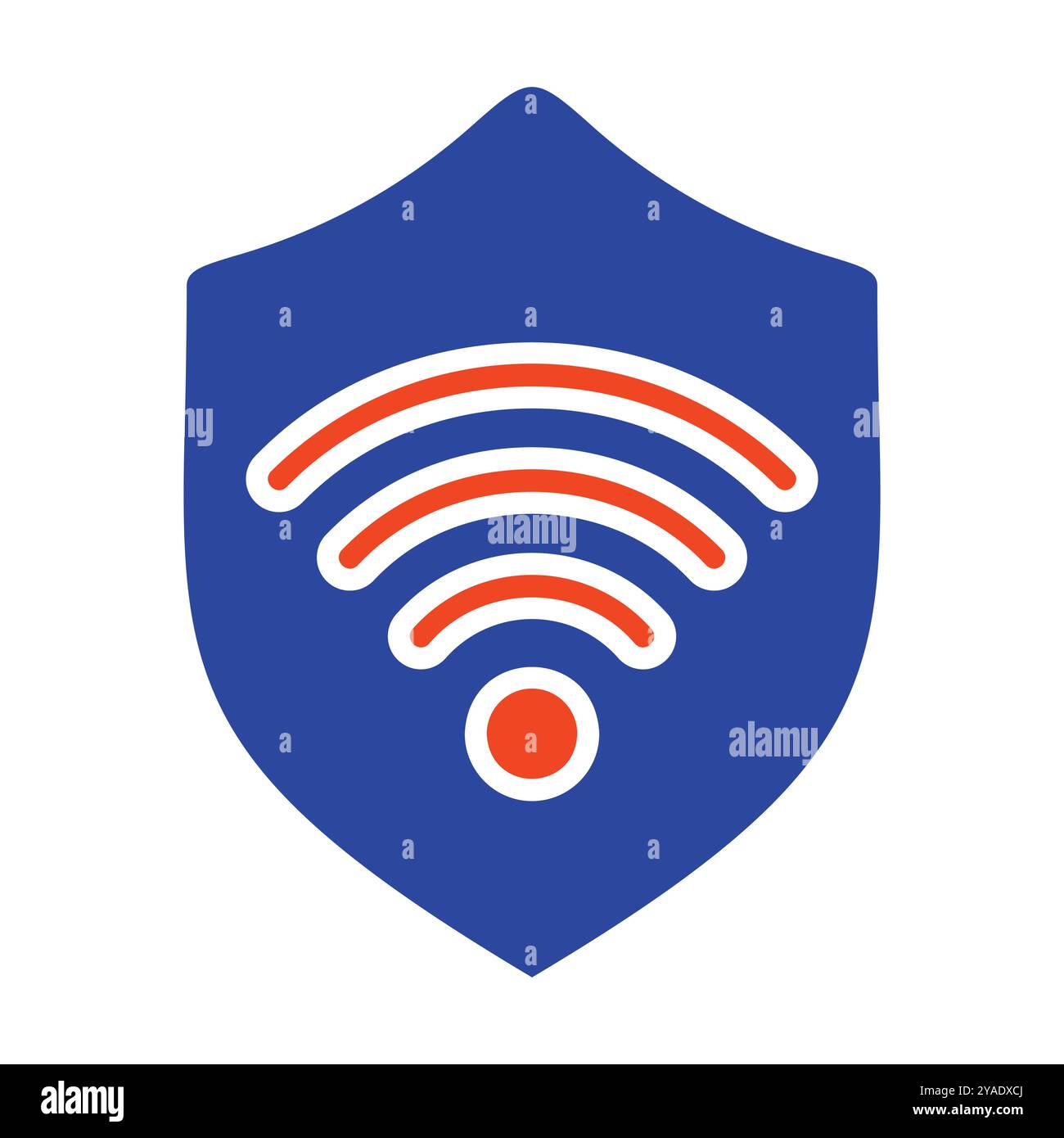 Protection Wifi Vector Icon Private Network Shield With Wi Fi Symbol Security Sign Graph