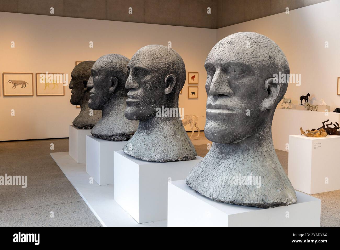 head sculptures in the Natural Connection exhibition by Dame Elisabeth ...