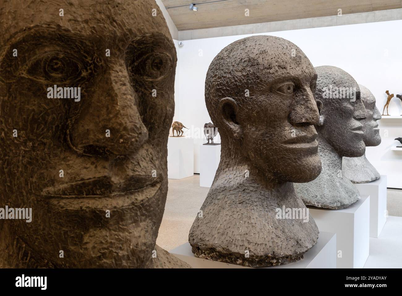head sculptures in the Natural Connection exhibition by Dame Elisabeth ...