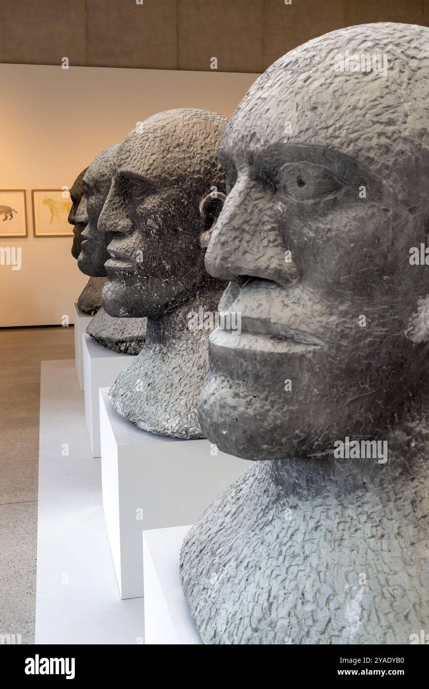 head sculptures in the Natural Connection exhibition by Dame Elisabeth ...