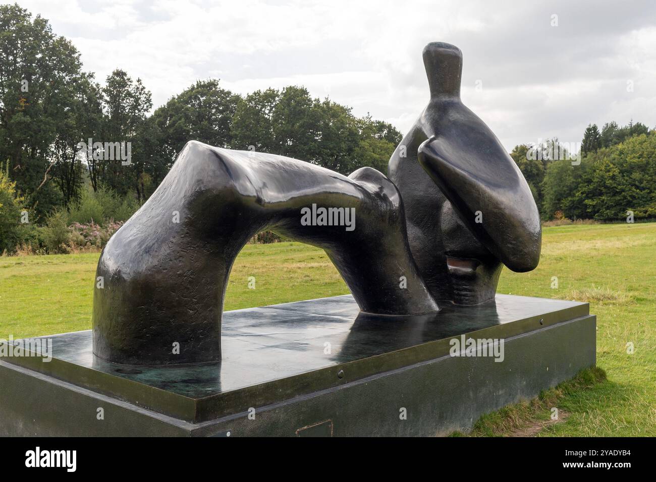 bronze sculpture Reclining Figure, Arch Leg (1969-70) by Henry Moore at the Yorkshire Sculpture ...