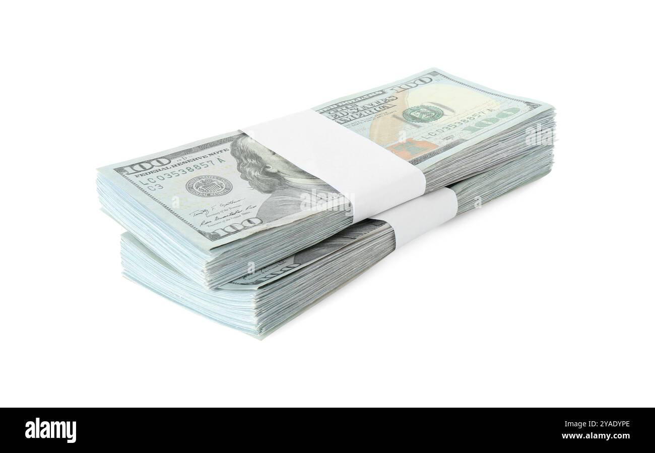 Stack dollar banknotes on Cut Out Stock Images & Pictures - Alamy