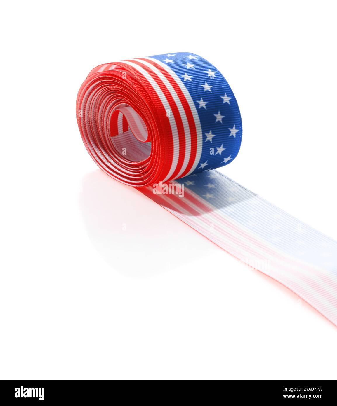 Roll with ribbon in colors of American flag isolated on white Stock ...