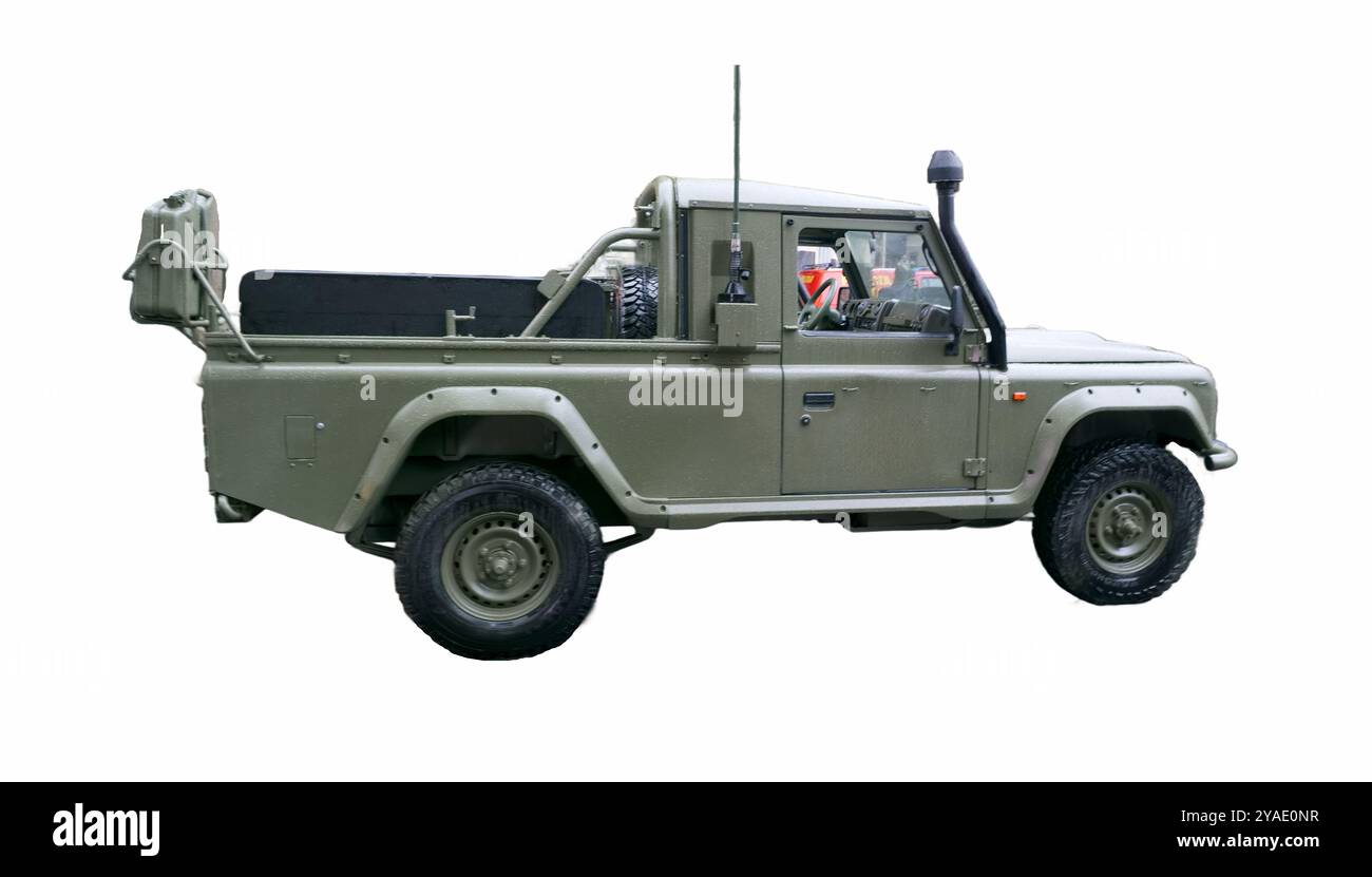 khaki colored military vehicle of the Spanish army Stock Photo - Alamy