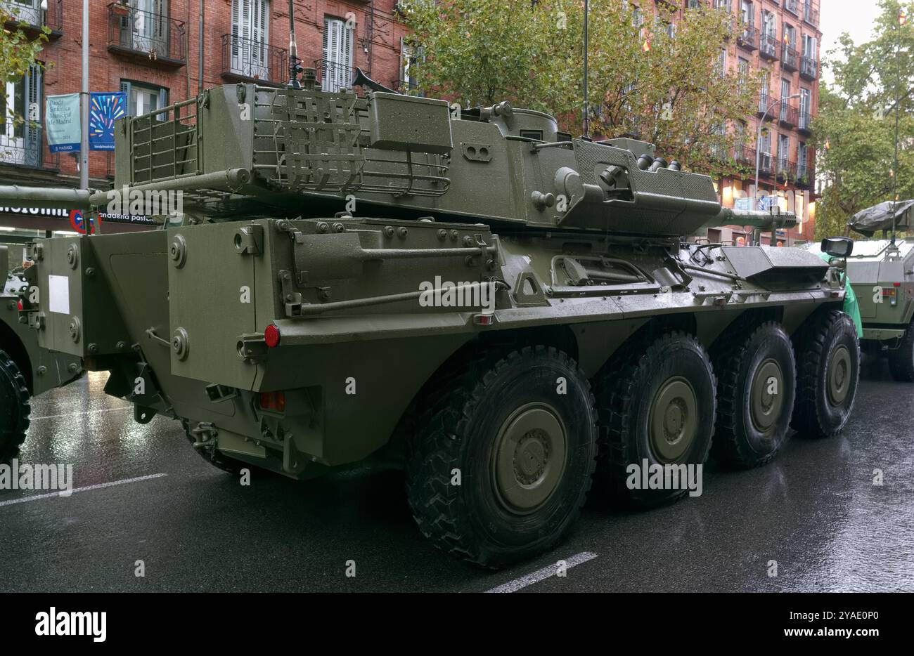 khaki colored military vehicle of the Spanish army Stock Photo - Alamy