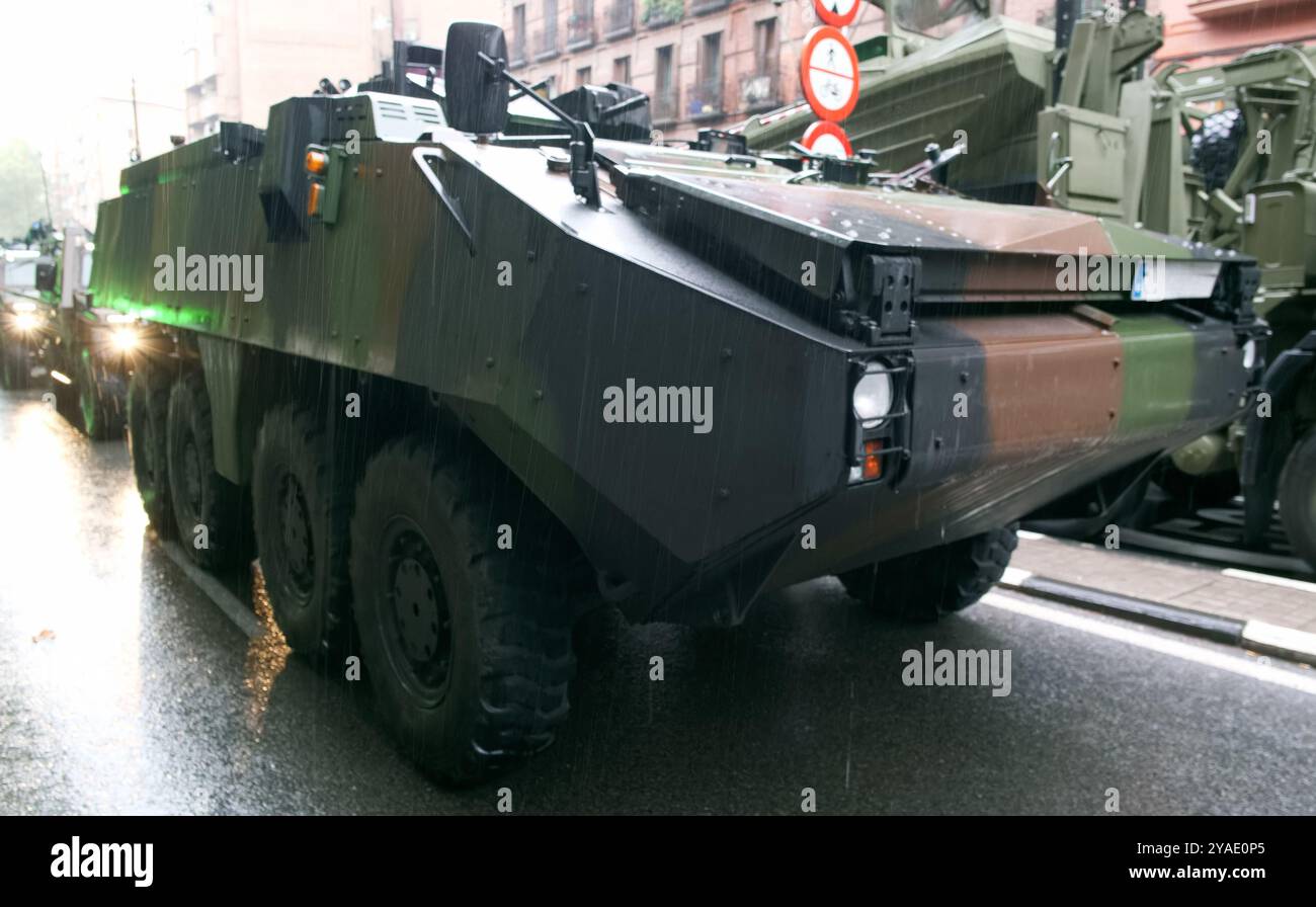 khaki colored military vehicle of the Spanish army Stock Photo - Alamy