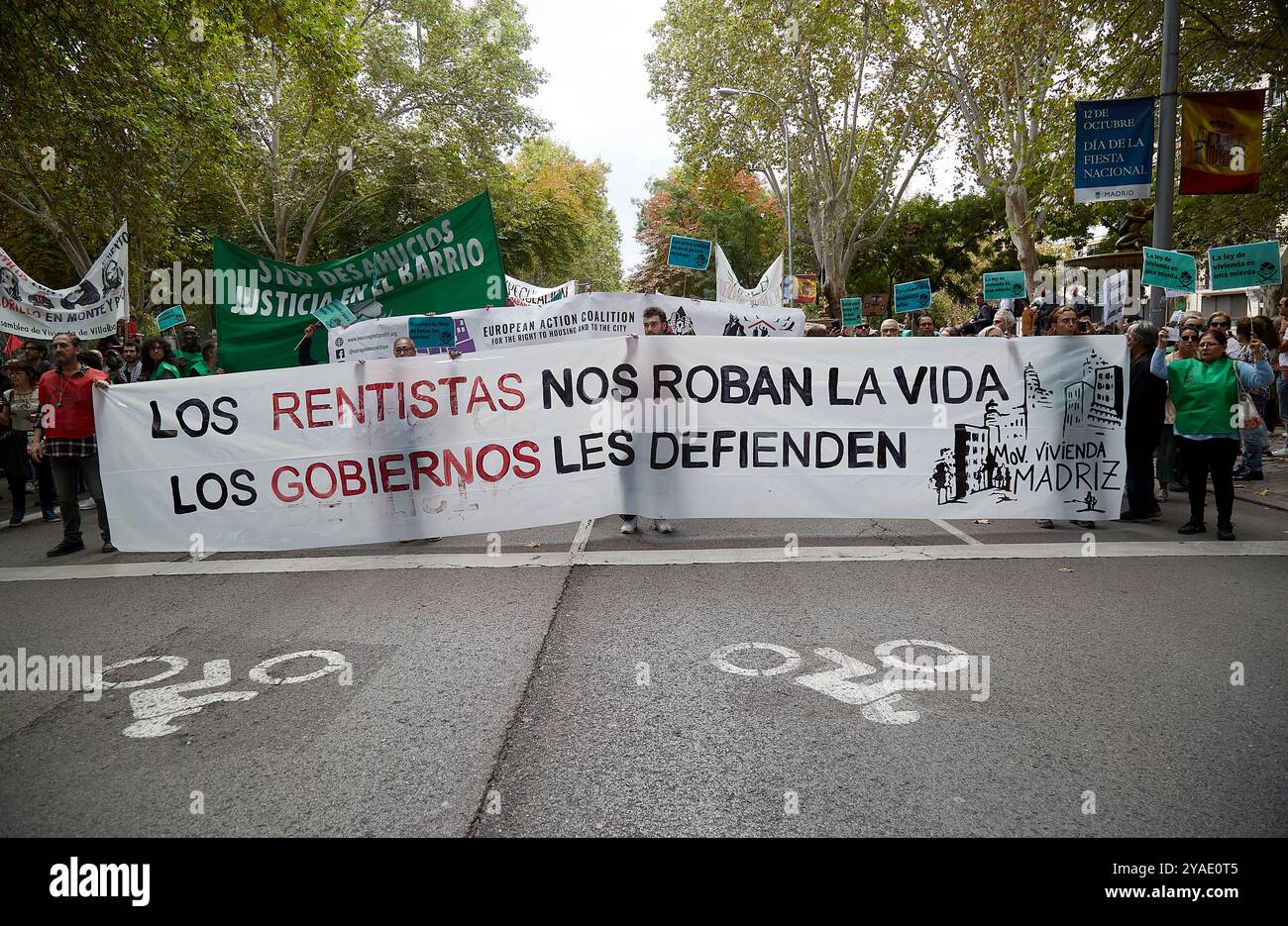 October 13, 2024, Madrid, Madrid, Spain: Various groups have called for ...
