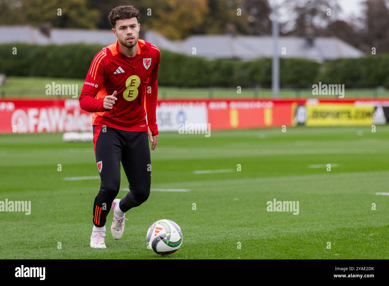 PONTYCLUN, UK. 13th Oct, 2024. Wales' Neco Williams during a Wales ...