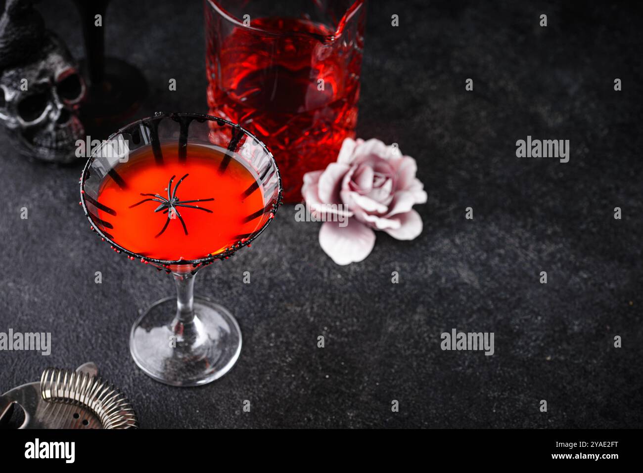 Spooky red Halloween monster cocktail Stock Photo - Alamy