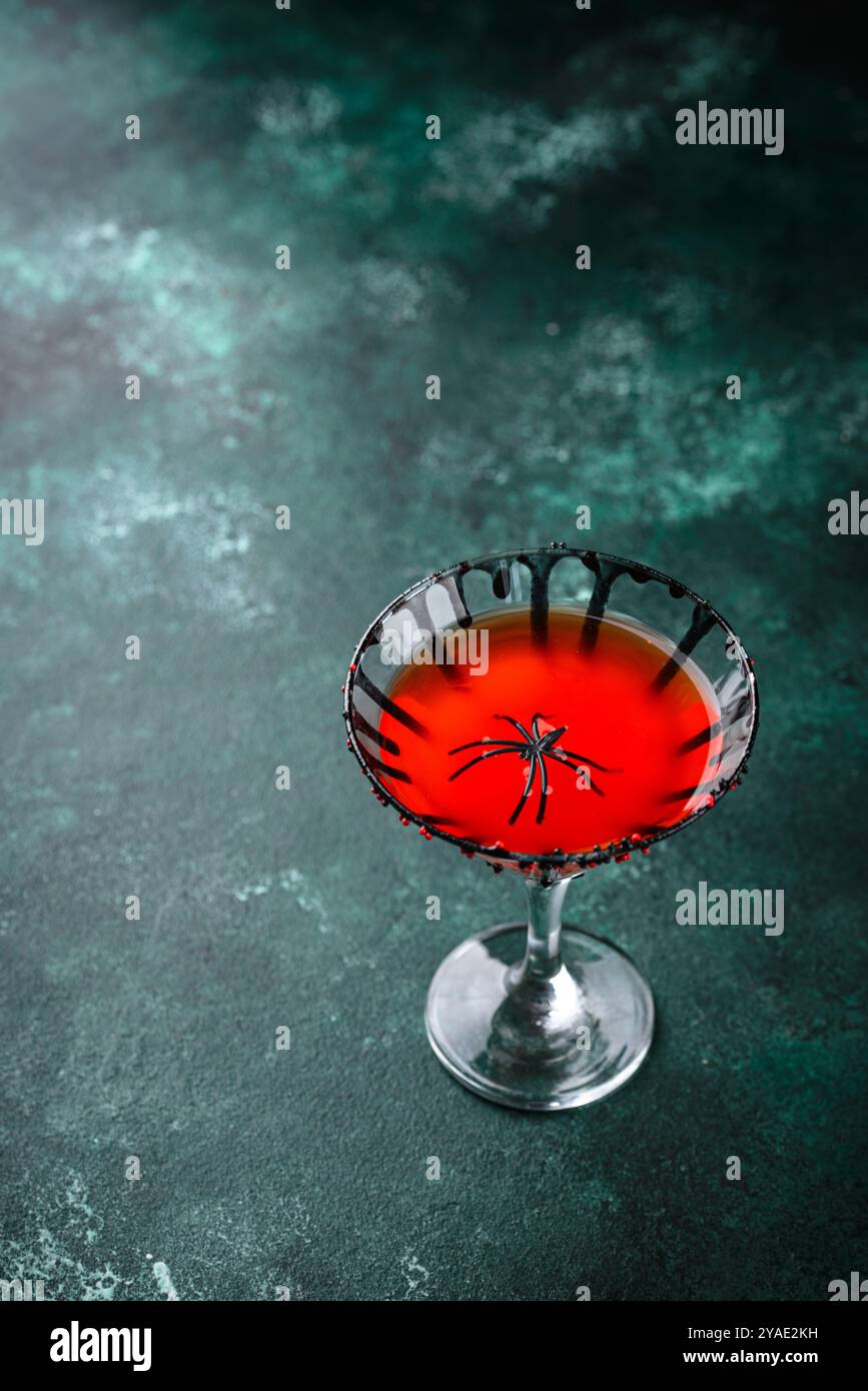 Spooky red Halloween monster cocktail Stock Photo - Alamy