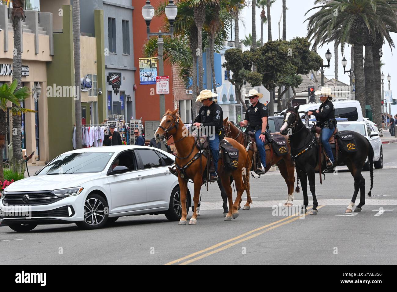 HUNTINGTON BEACH, CALIFORNIA - 03 OCT 2024: Huntington Beach Mounted ...