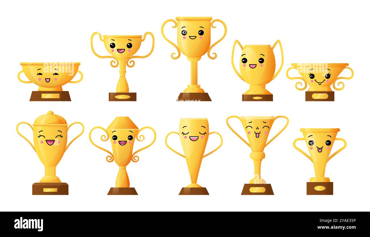 Funny trophy cup isolated Stock Vector Images - Alamy