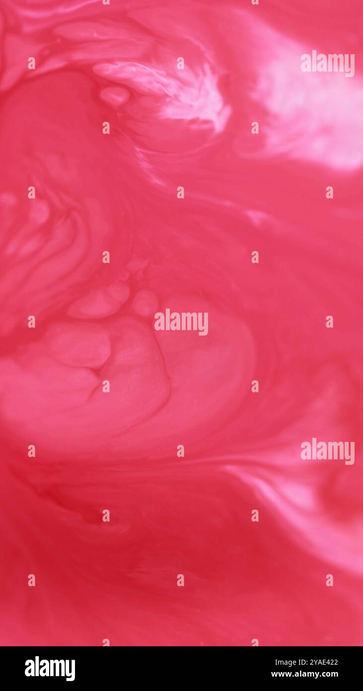 Ink mix. Paint splash. Defocused bright pink red white color bubbles texture emulsion fluid ...