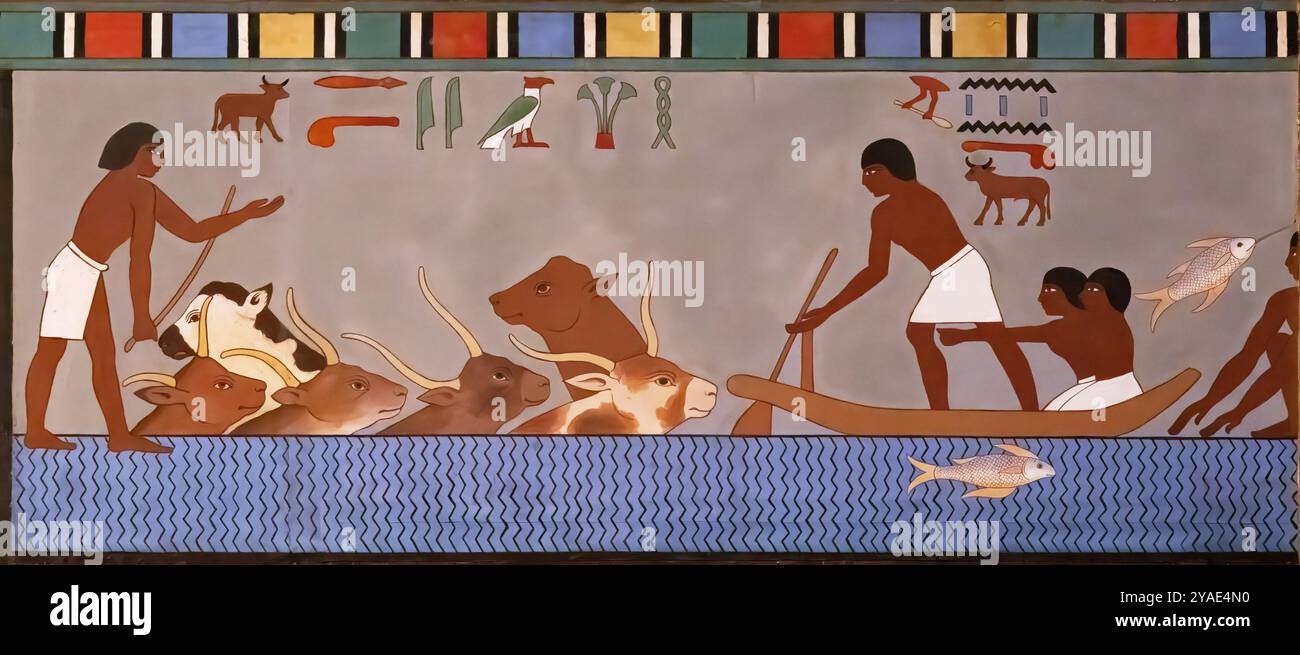 Vienna, Austria - April 26, 2024: Reproduction of ancient Egyptian ...