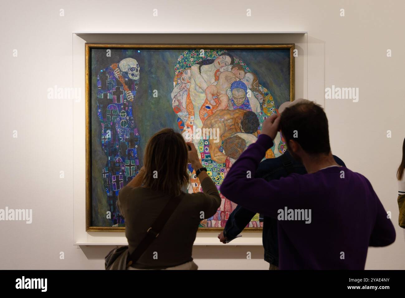 Vienna, Austria - April 26, 2024: Tourists take pictures of 'Death and ...
