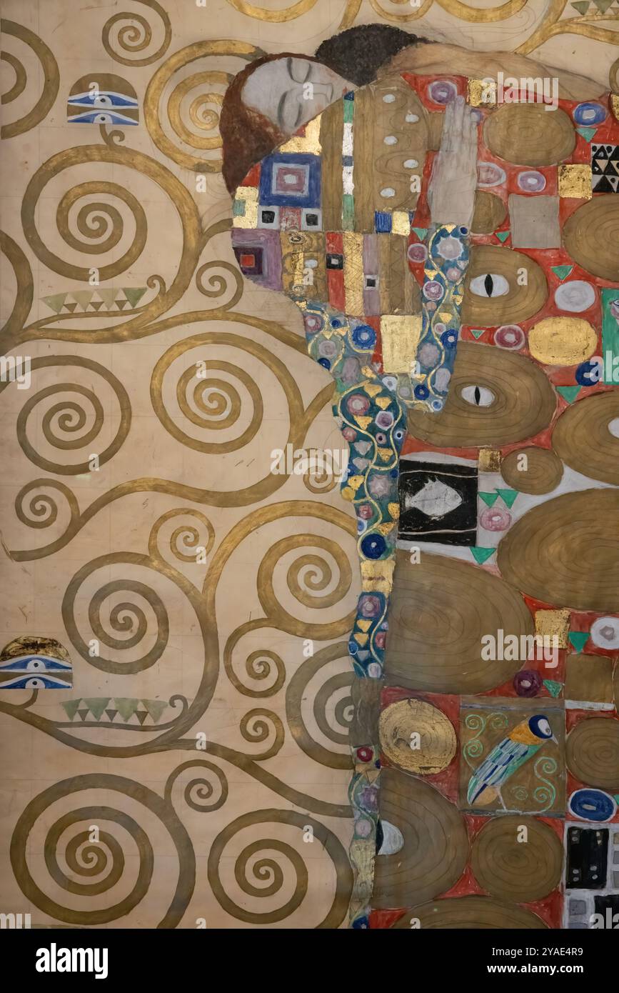 Working drawing of aan embrace by Gustav Klimt in MAK Museum Stock ...