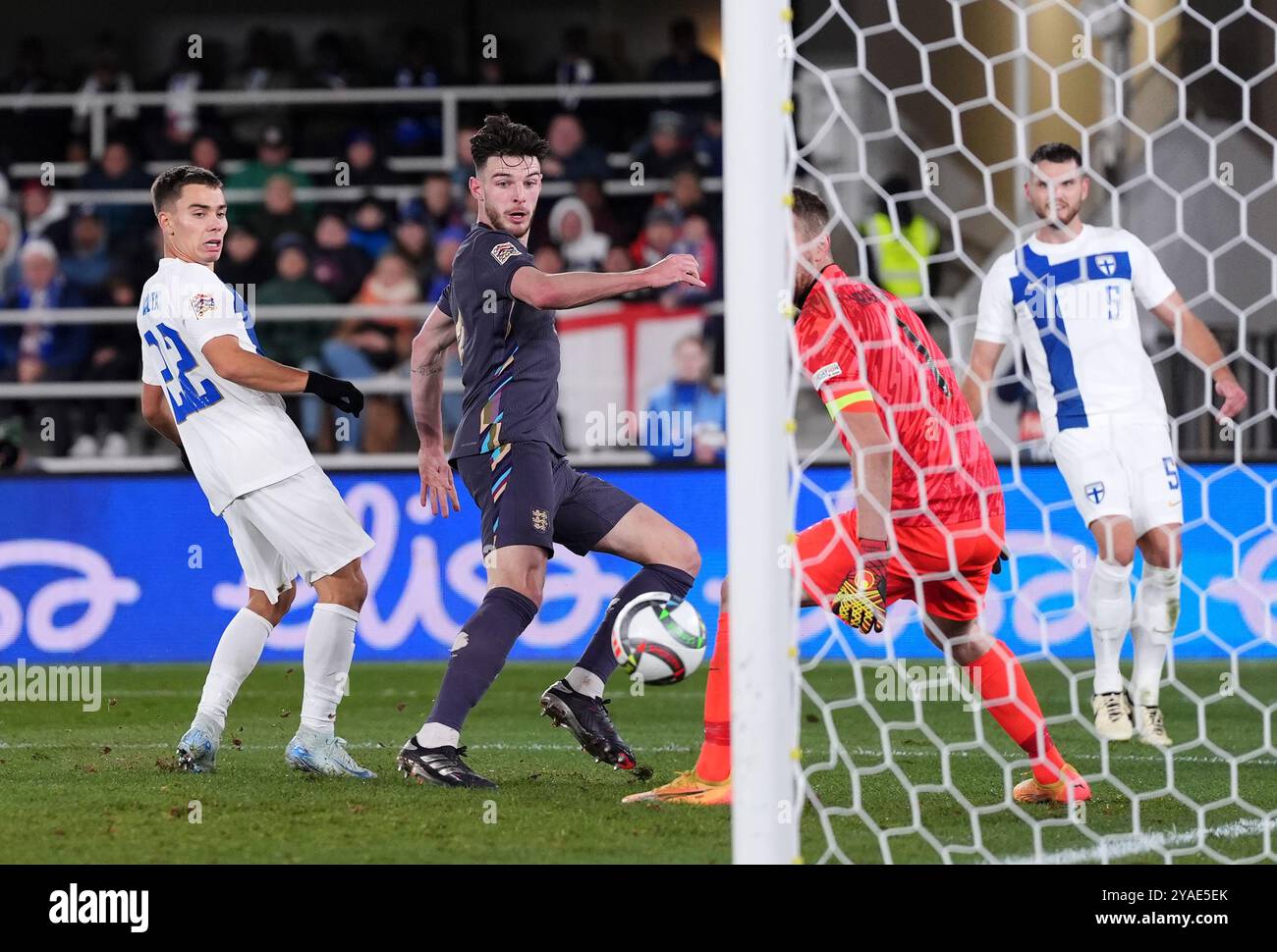 England's Declan Rice (second right) scores their side's third goal of ...