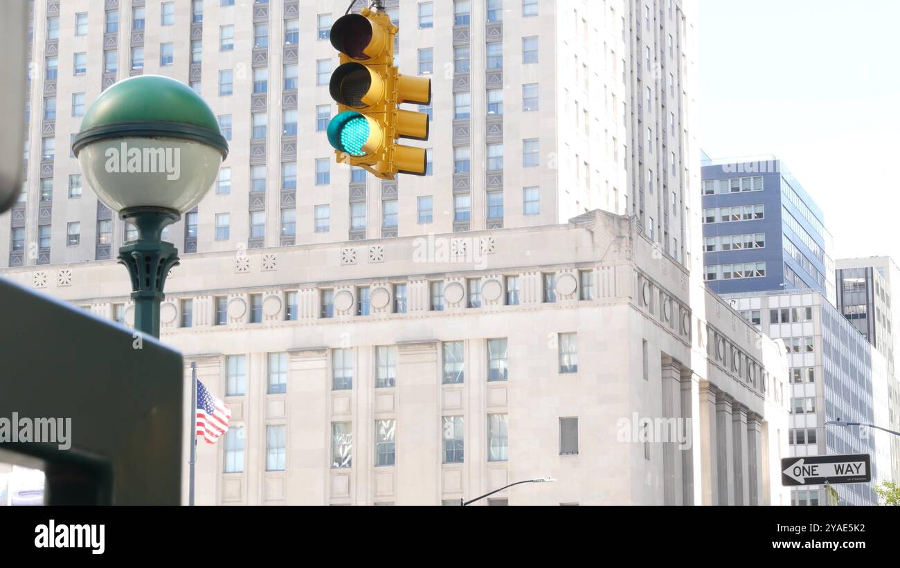 New York City subway entrance globe, orb lamp. Yellow traffic light ...