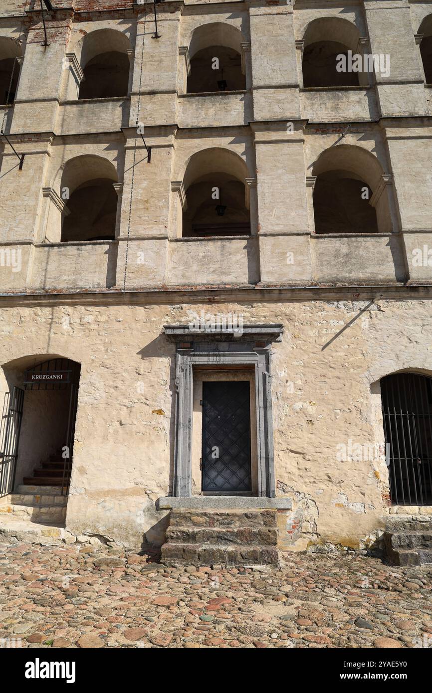 A detailed view of a historic fortress, showcasing its imposing stone ...