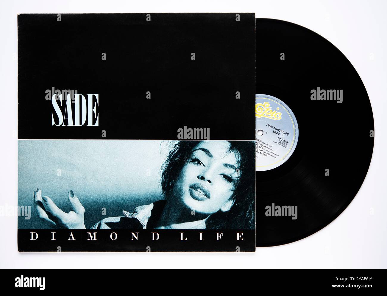 LP cover and vinyl of Diamond Life, the debut studio album by Sade ...