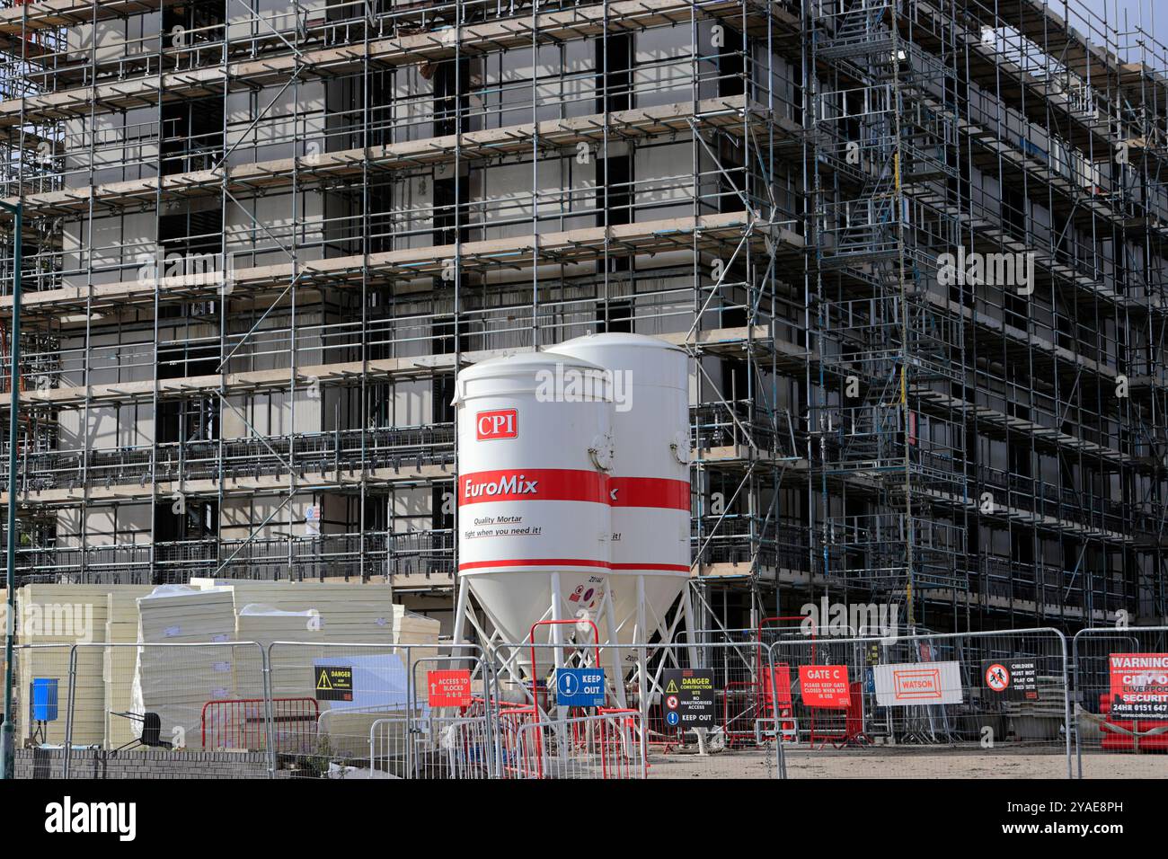 Euromix silo mixing station and expanded foam insulation sheets, mixed ...