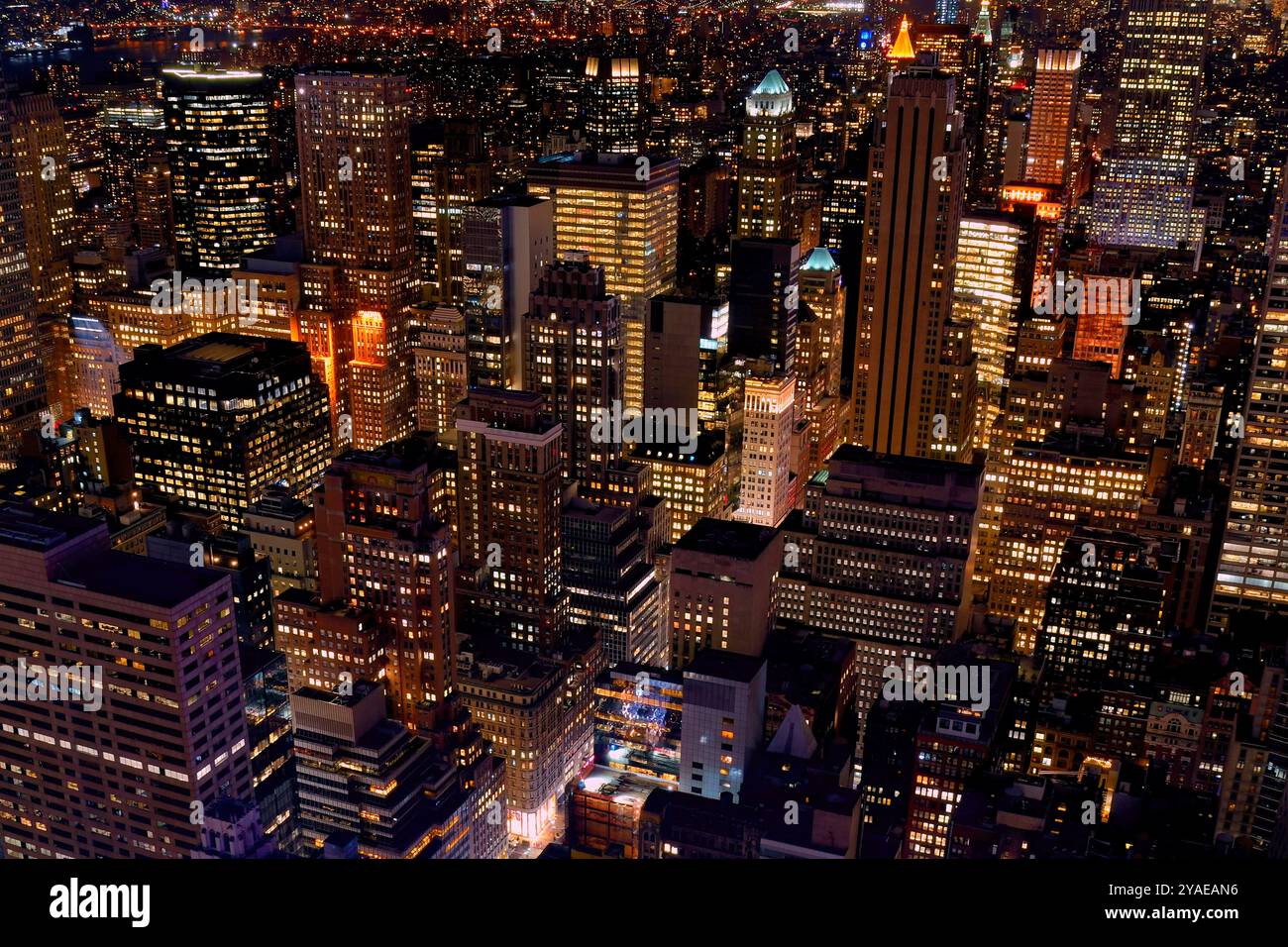 New york night view hi-res stock photography and images - Alamy