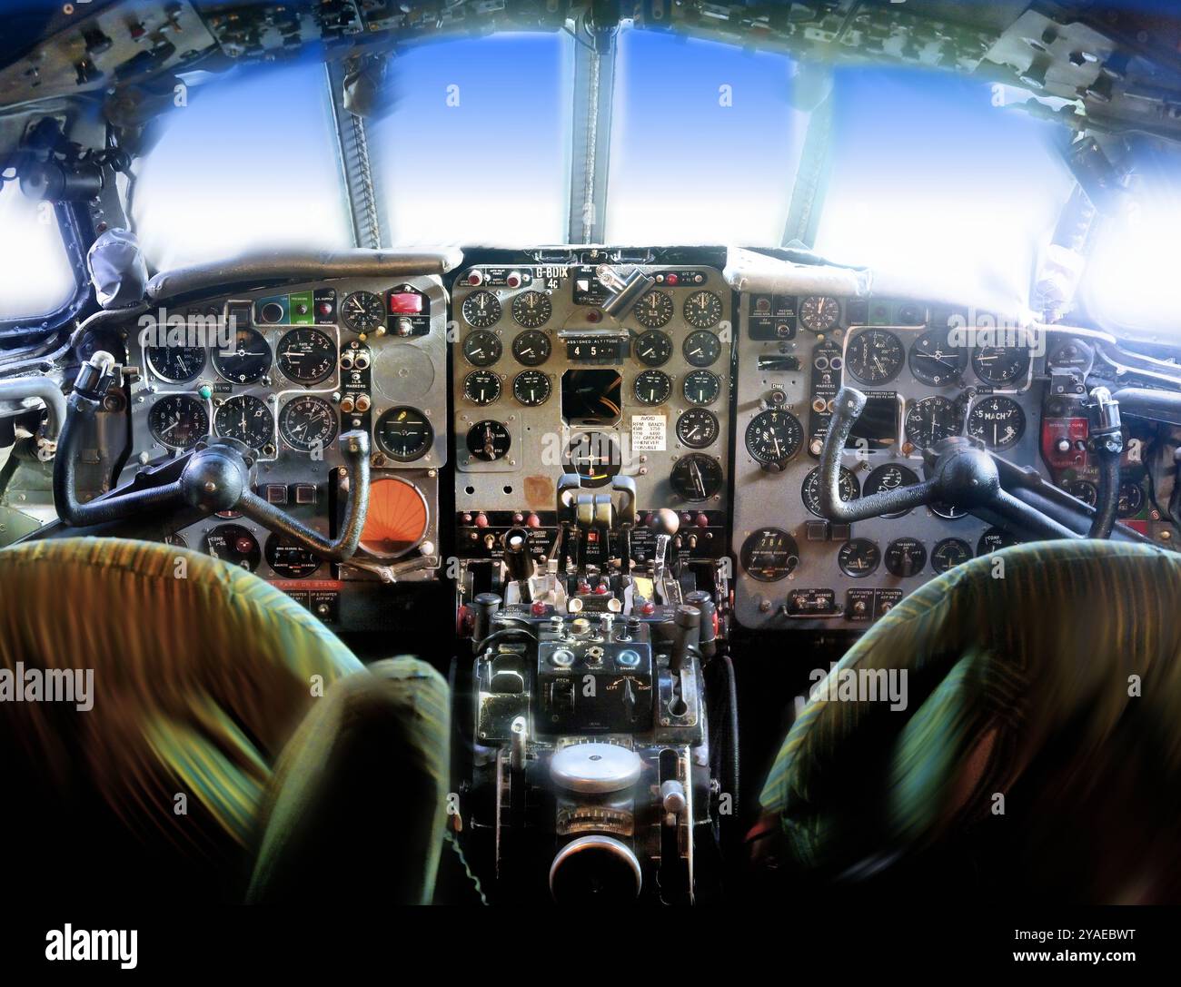 National Museum Of Flight Scotland cockpit of a Comet 4C passenger jet ...