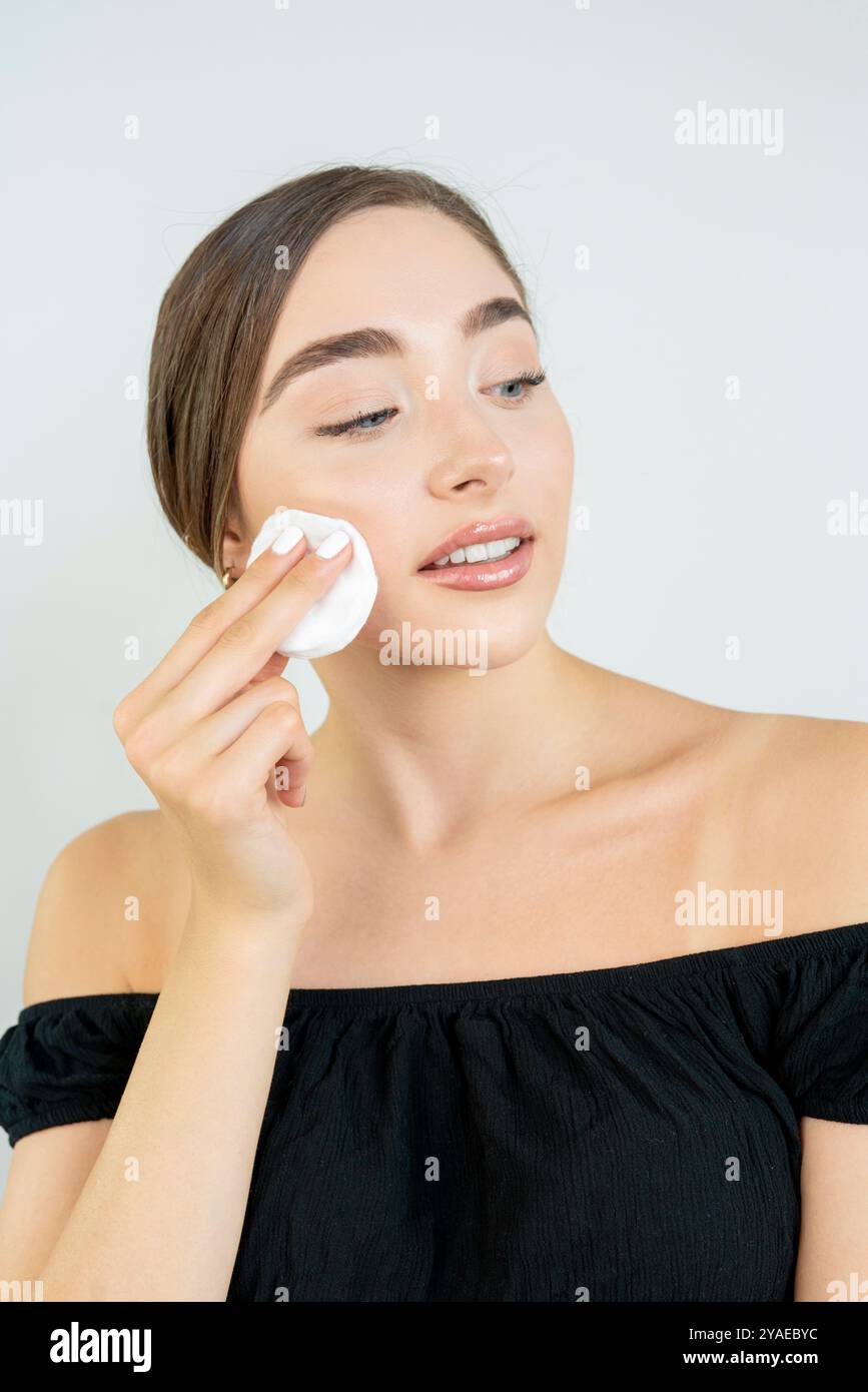 Woman wipe head hi-res stock photography and images - Alamy