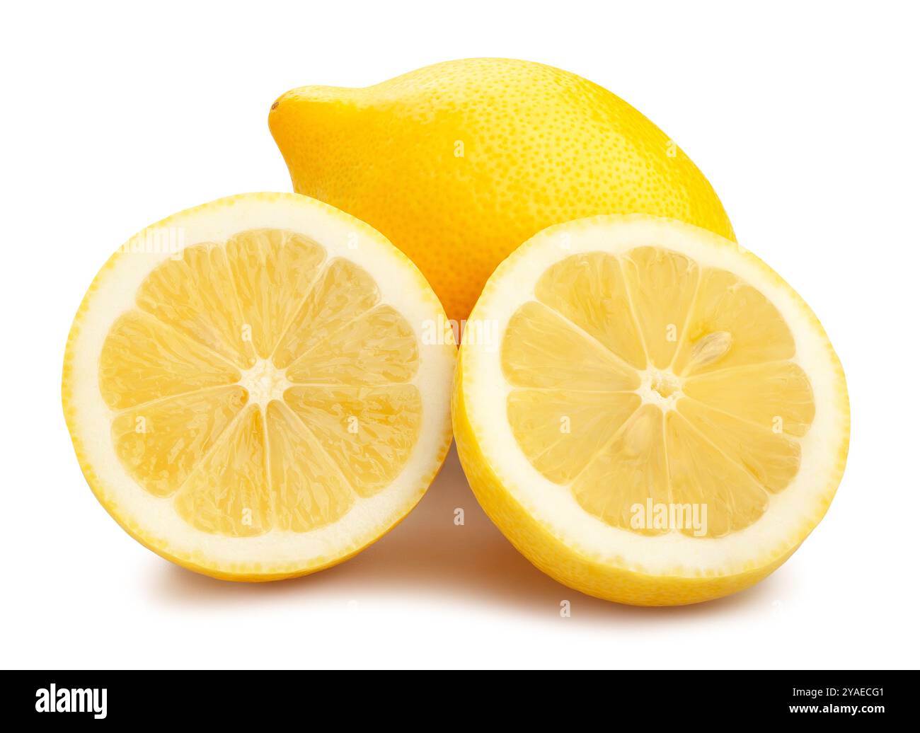 Cut lemons isolated white Cut Out Stock Images & Pictures - Alamy