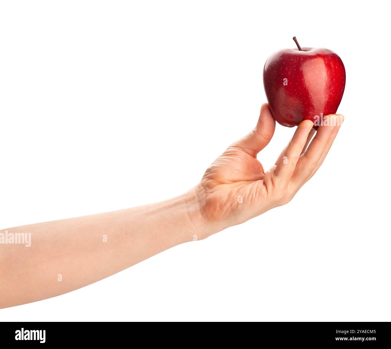 Hand red apple fruit hi-res stock photography and images - Alamy