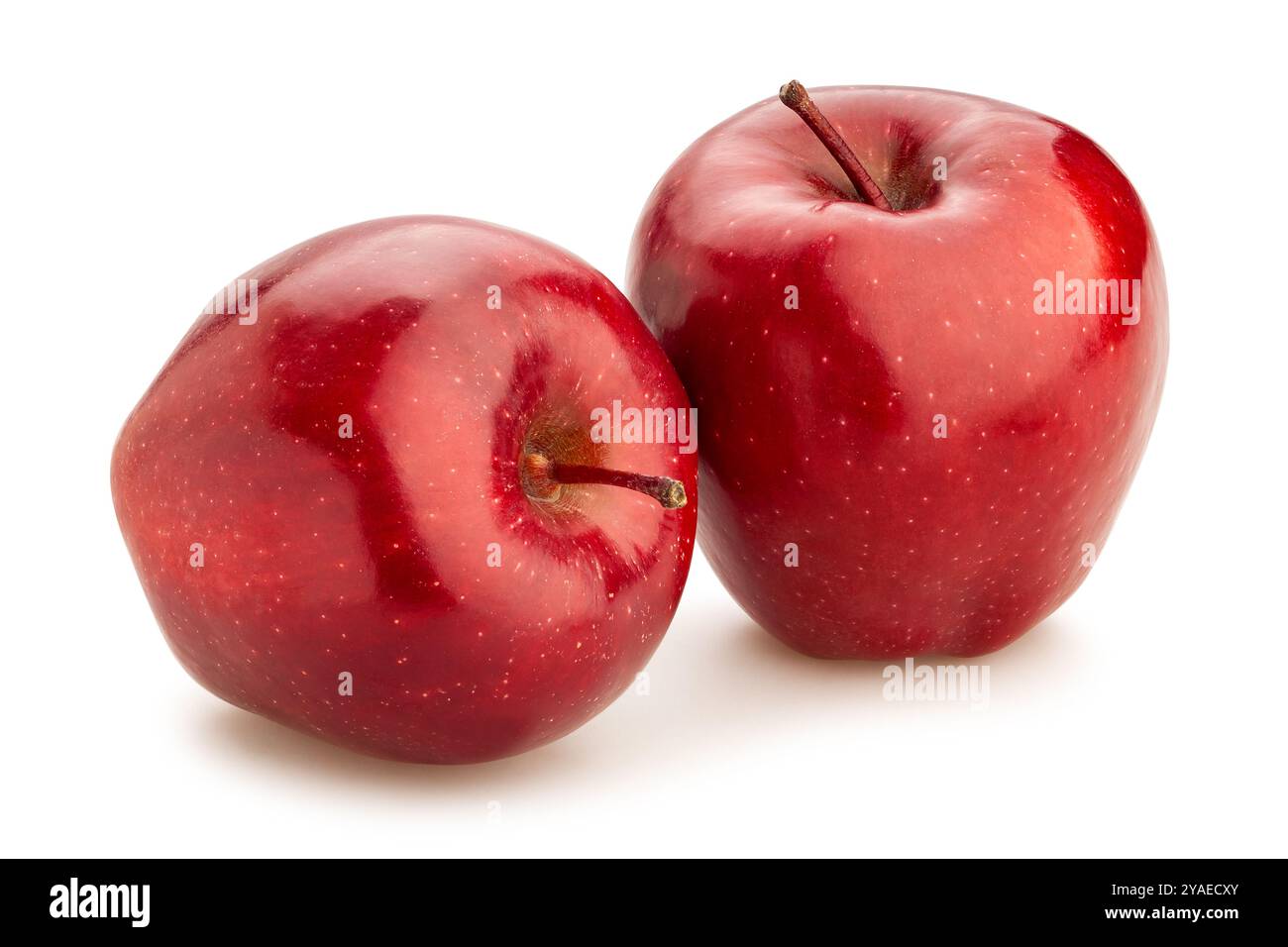 Red apples on white Cut Out Stock Images & Pictures - Alamy