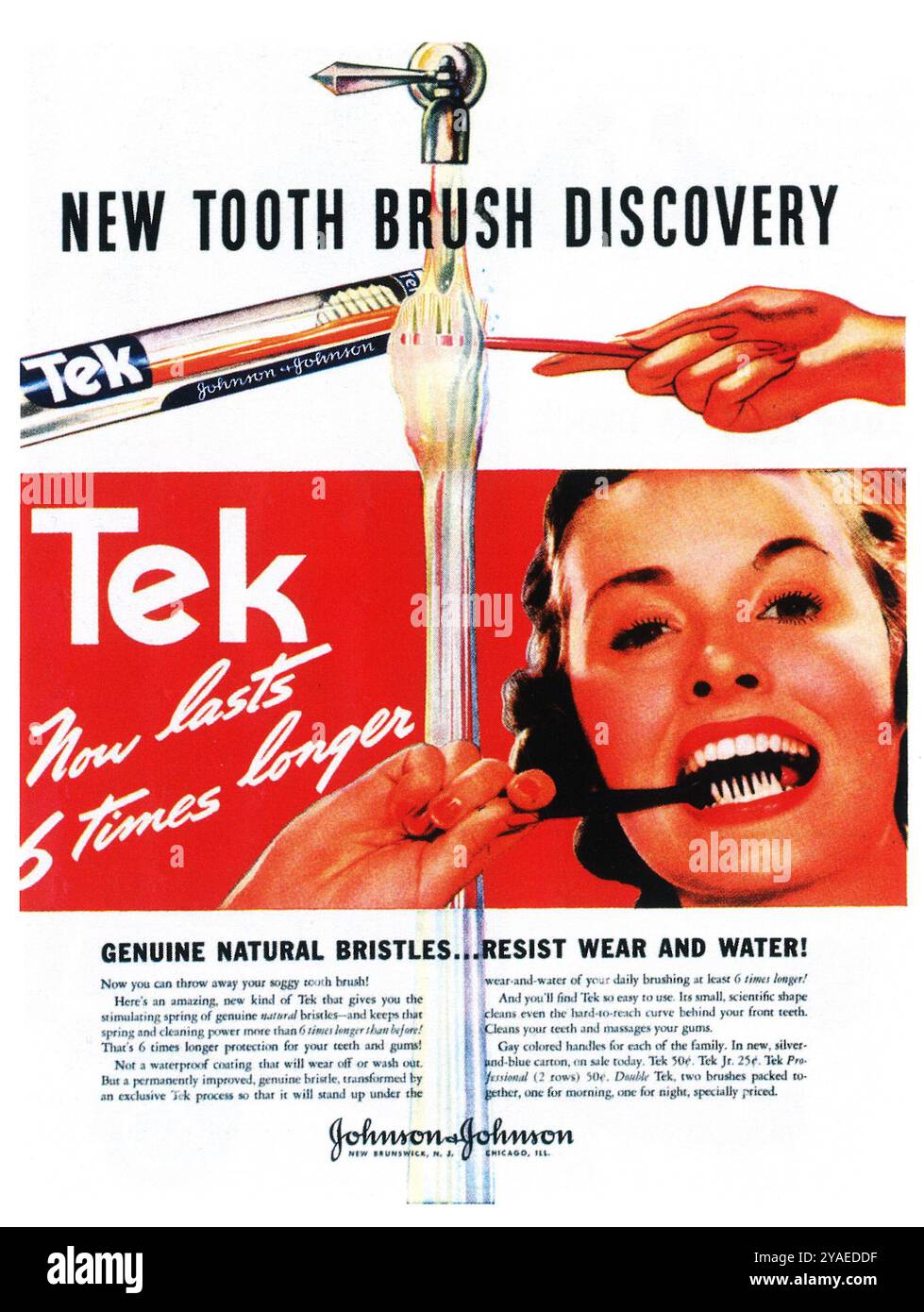 Vintage toothbrush ad hi-res stock photography and images - Alamy