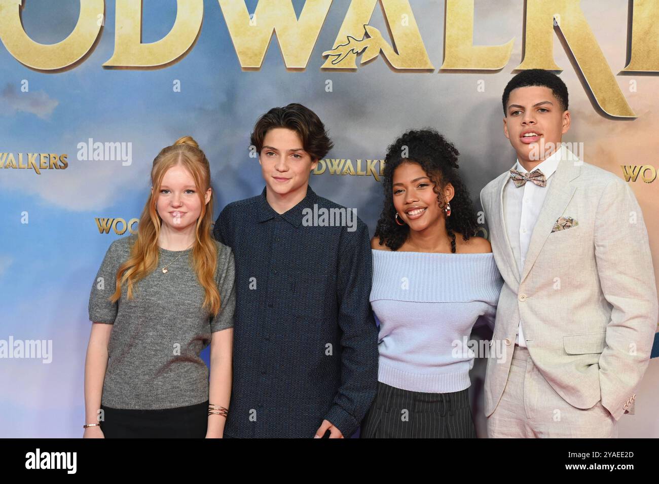 Schauspieler Lilli Falk, Emile Cherif, Sophie Lelenta und Johan von Ehrlich, l-r, kommt zur ...