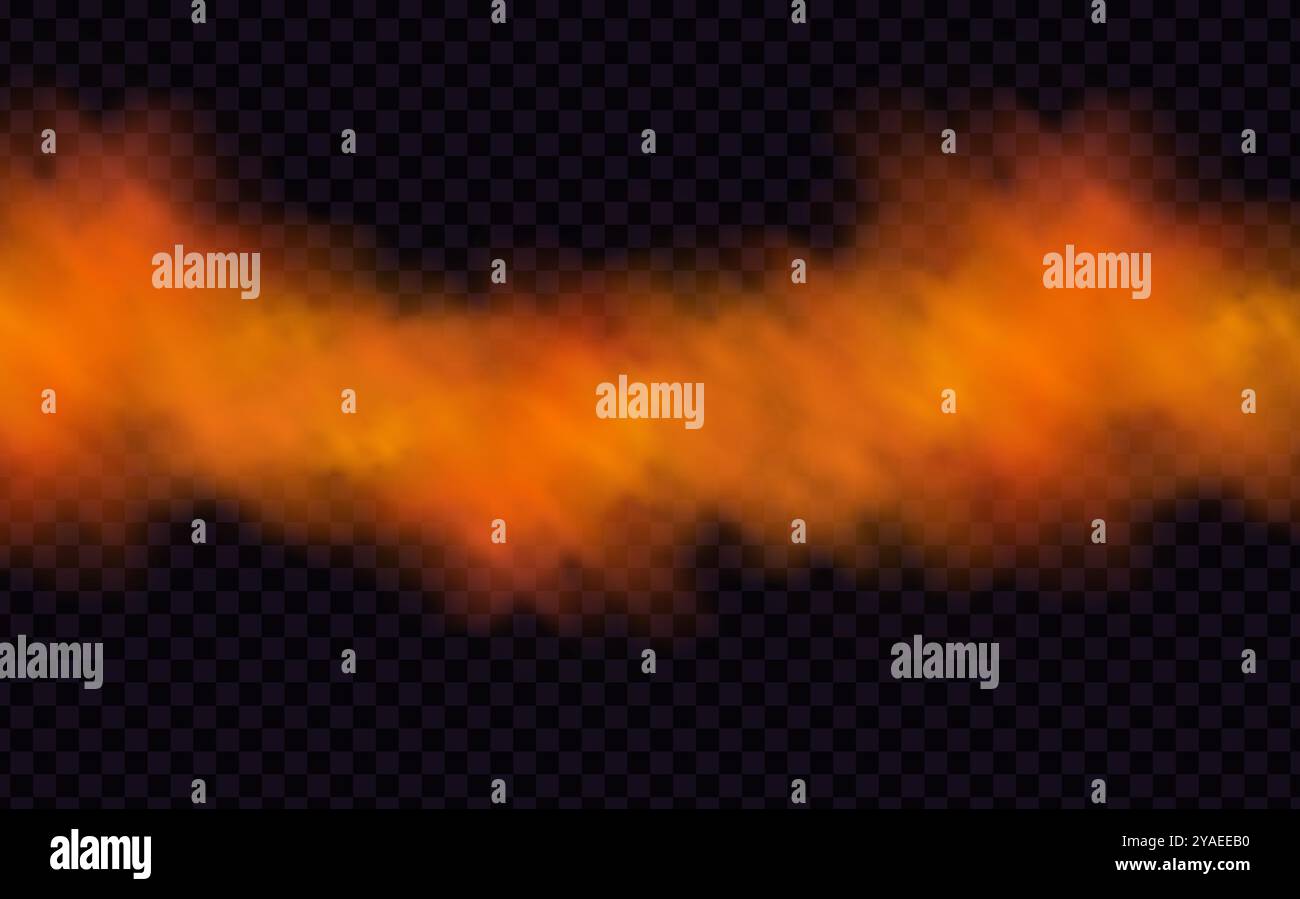 Orange vector cloudiness ,fog or smoke on dark checkered background ...