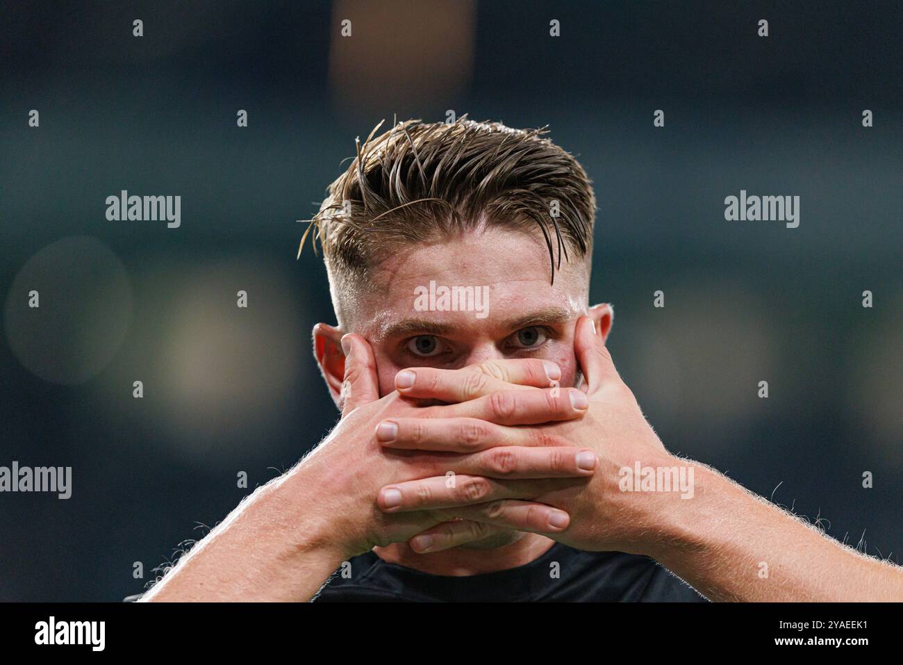 Viktor Gyokeres seen celebrating after scoring goal during Liga ...