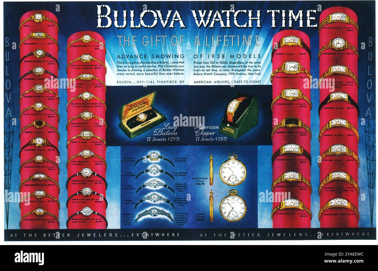 1937 Bulova watches ad Stock Photo - Alamy
