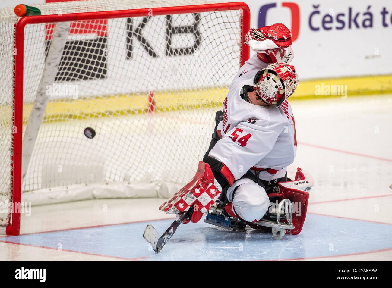 Ostrava, Czech Republic. 13th Oct, 2024. Goalkeeper Adam Kingsmill (CAN ...