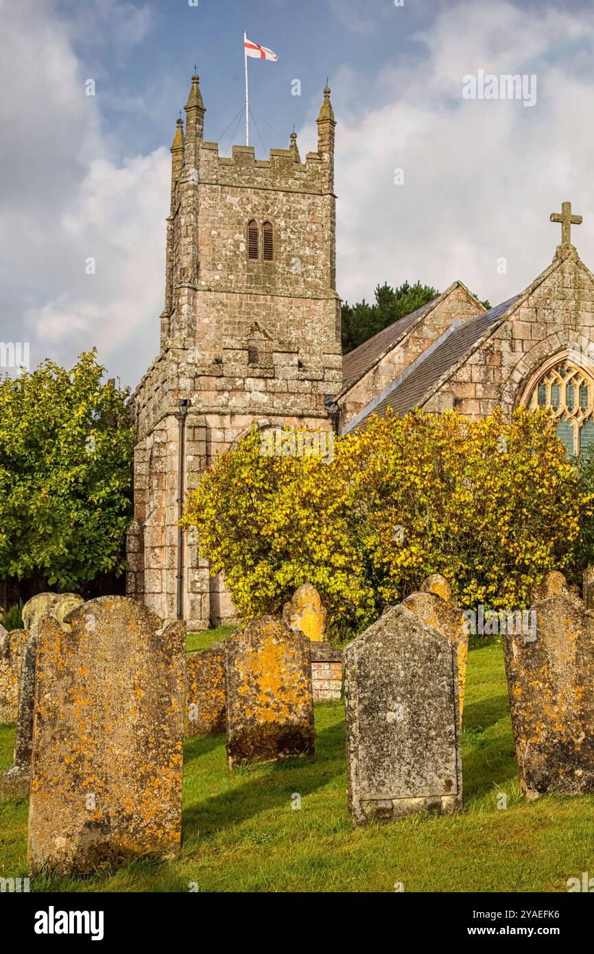 Church of Holy Trinity, Drewsteignton Stock Photo - Alamy