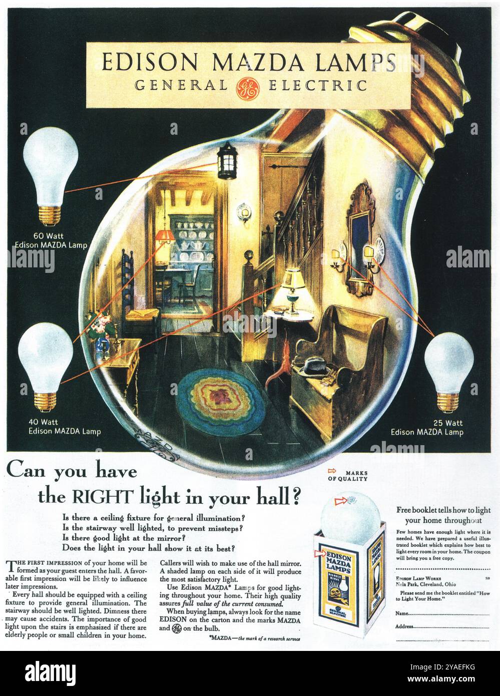 1930s lamps ads hi-res stock photography and images - Alamy