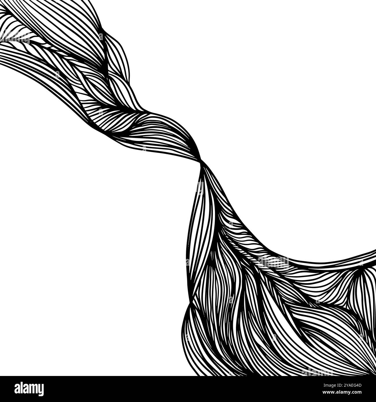 Background abstract graceful lines. hand drawing. Not AI, Vector ...