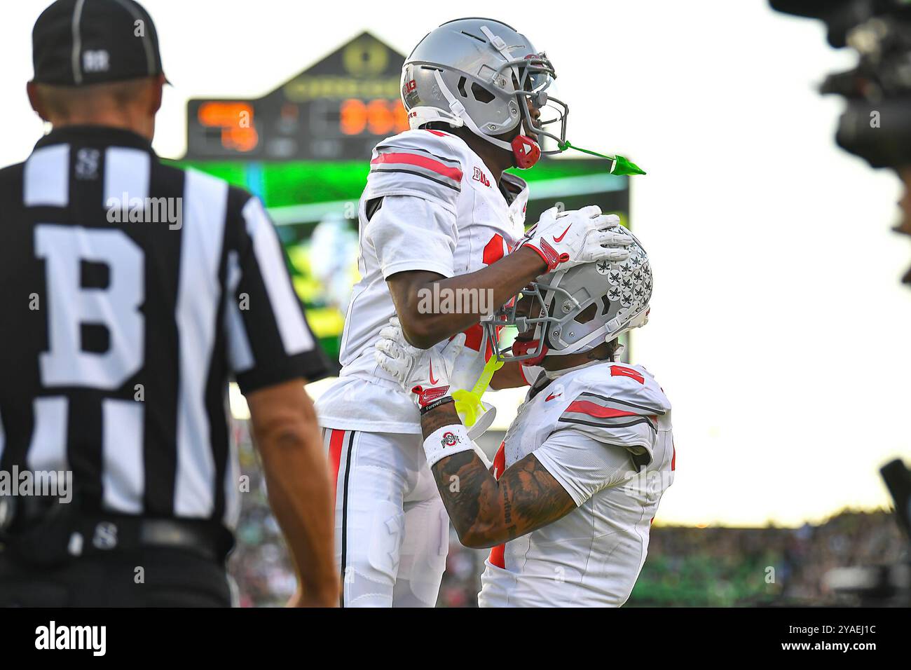 Eugene, Oregon, USA. 12th Oct, 2024. Ohio State Buckeyes wide receiver ...