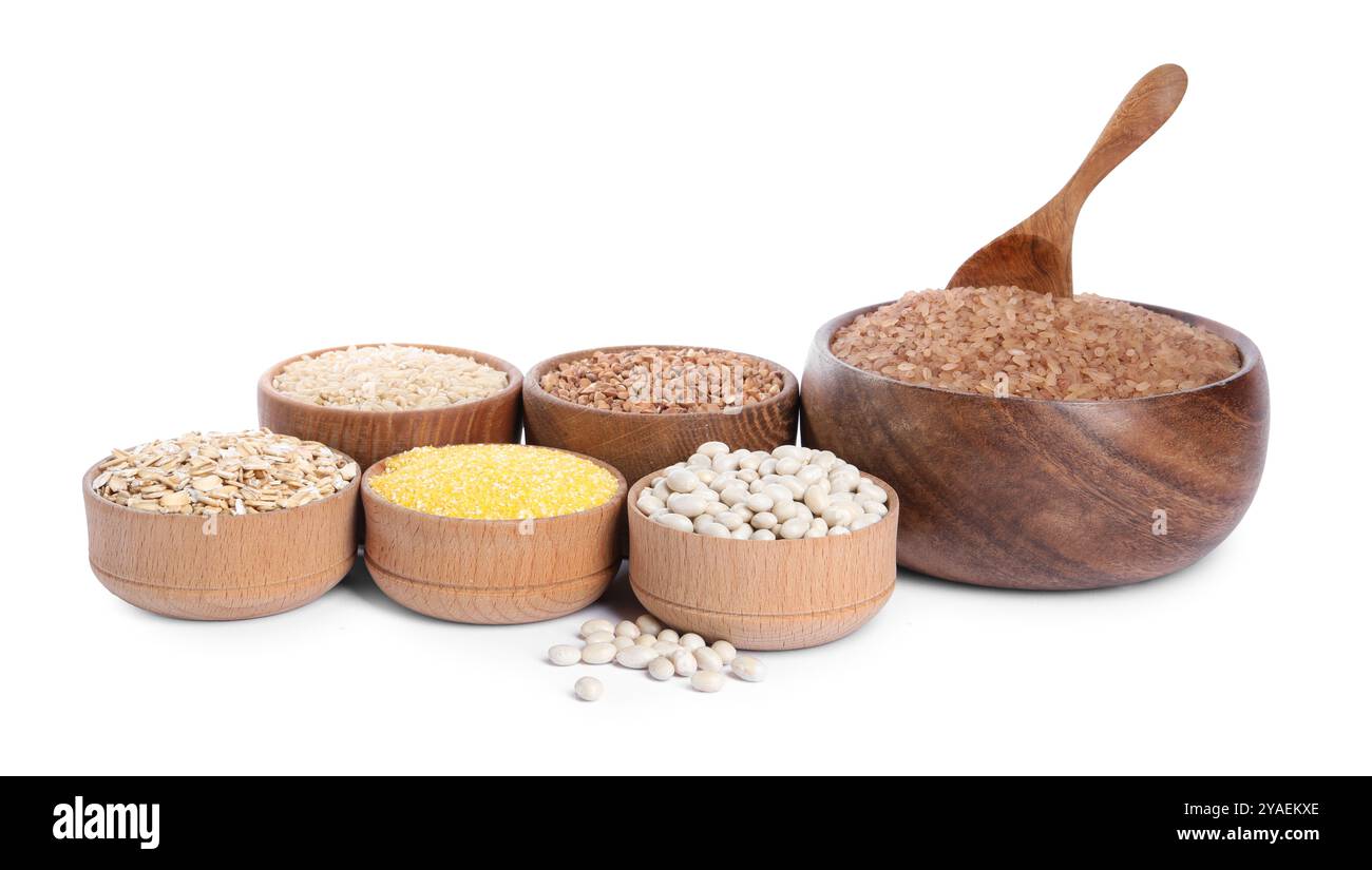 Various types of cereals Cut Out Stock Images & Pictures - Alamy