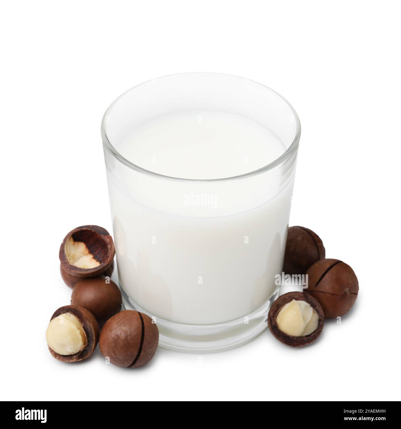 Glass macadamia milk nuts hi-res stock photography and images - Alamy
