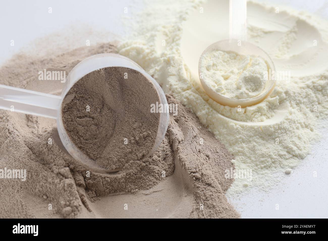 Different protein powder in scoops hi-res stock photography and images ...