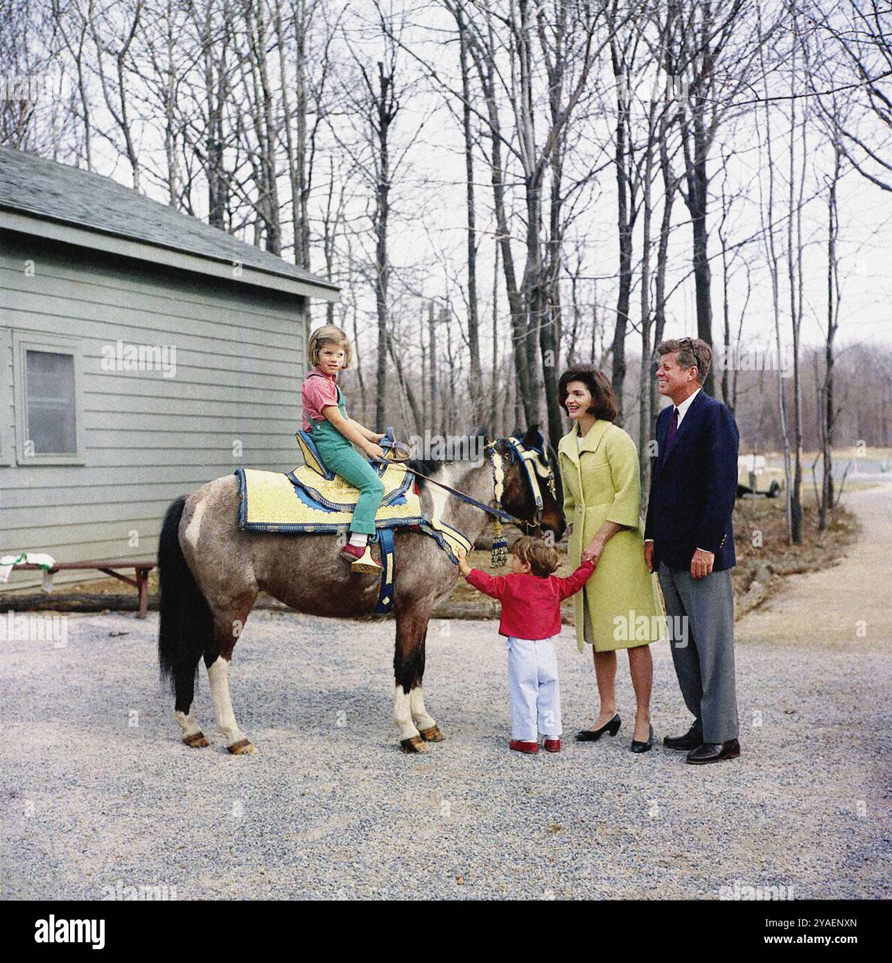 U.S. President John F. Kennedy and U.S. First Lady Jacqueline Kennedy ...
