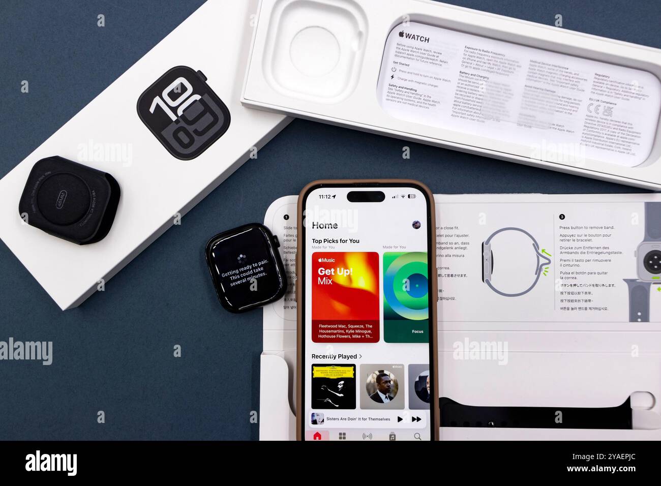 packaging with new released 2024 Apple Watch series 10 smartwatch setup ...
