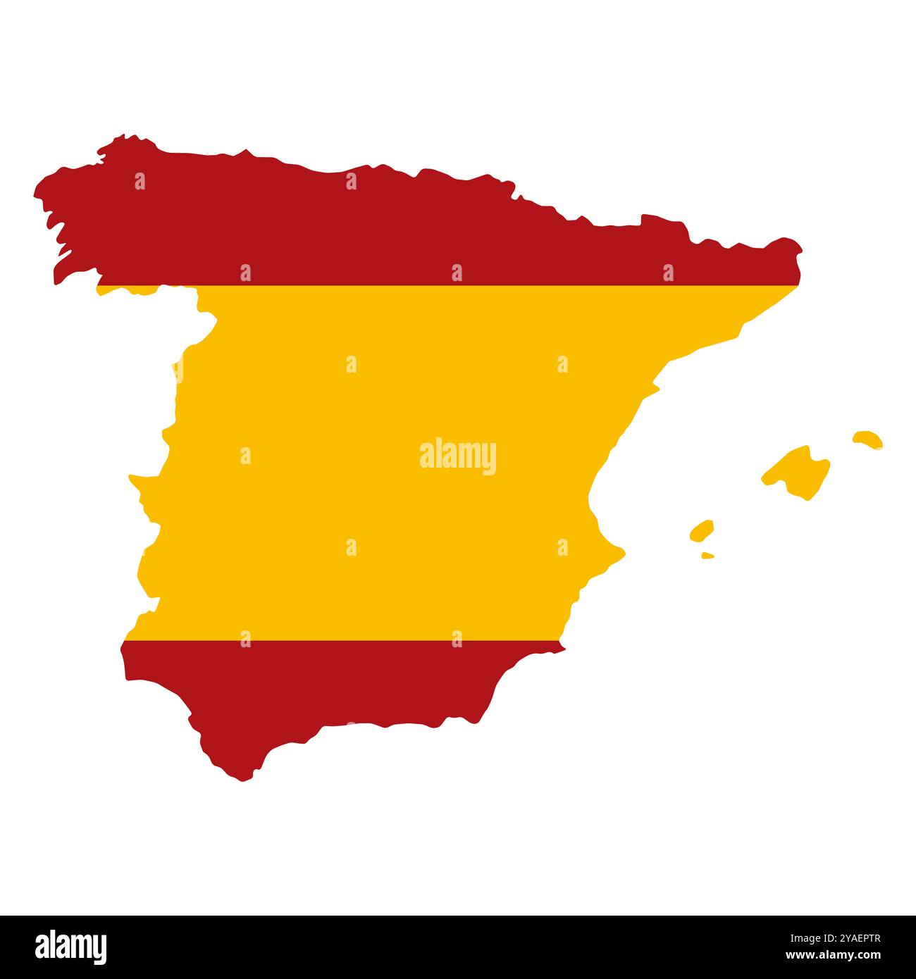 Spain map symbol flag shape, travel web flat concept icon vector ...