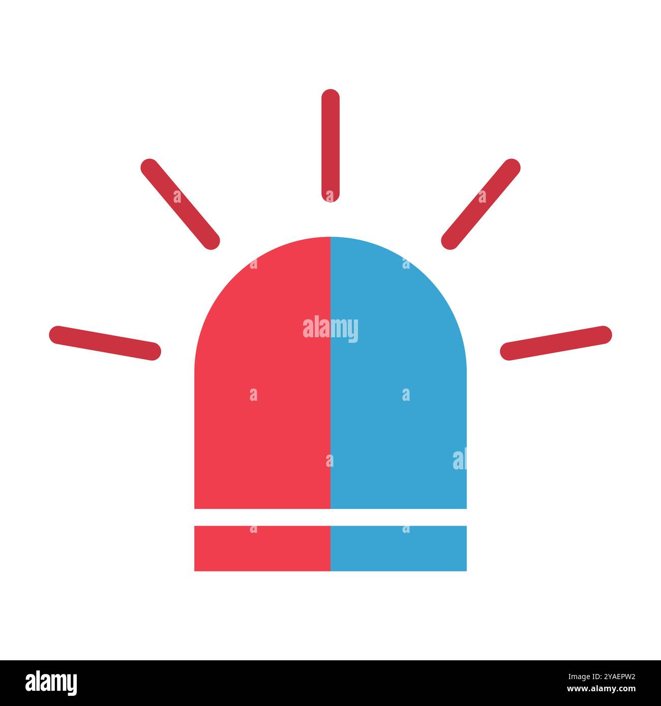 Siren fire alarm sign, signal danger light symbol, ambulance police ...