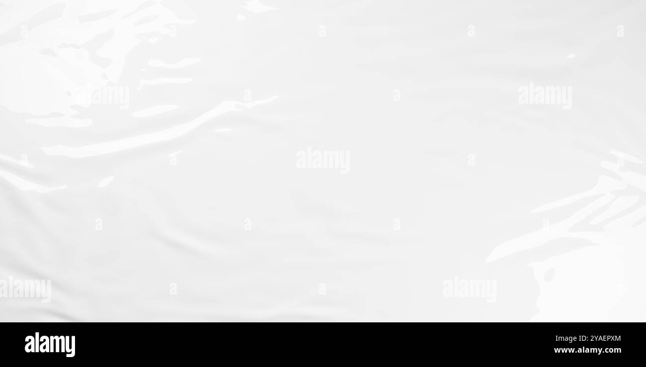 White shiny plastic foil frame filling background with wrinkles, 3D ...